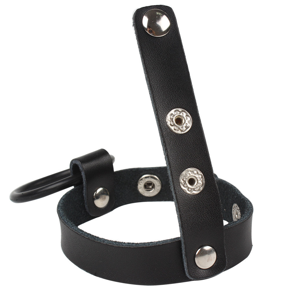 True Pleasure Shop Leather Penis Ring, Adjustable - Free Shipping – TPS